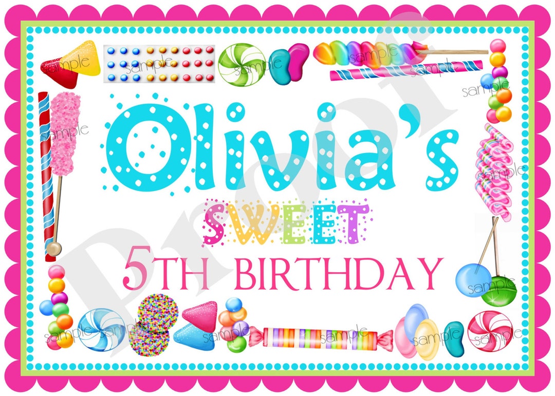 Printable Candy Sprinkle Poster, DIY, 20 X 28 or 24 X 36 Size Backdrop ...