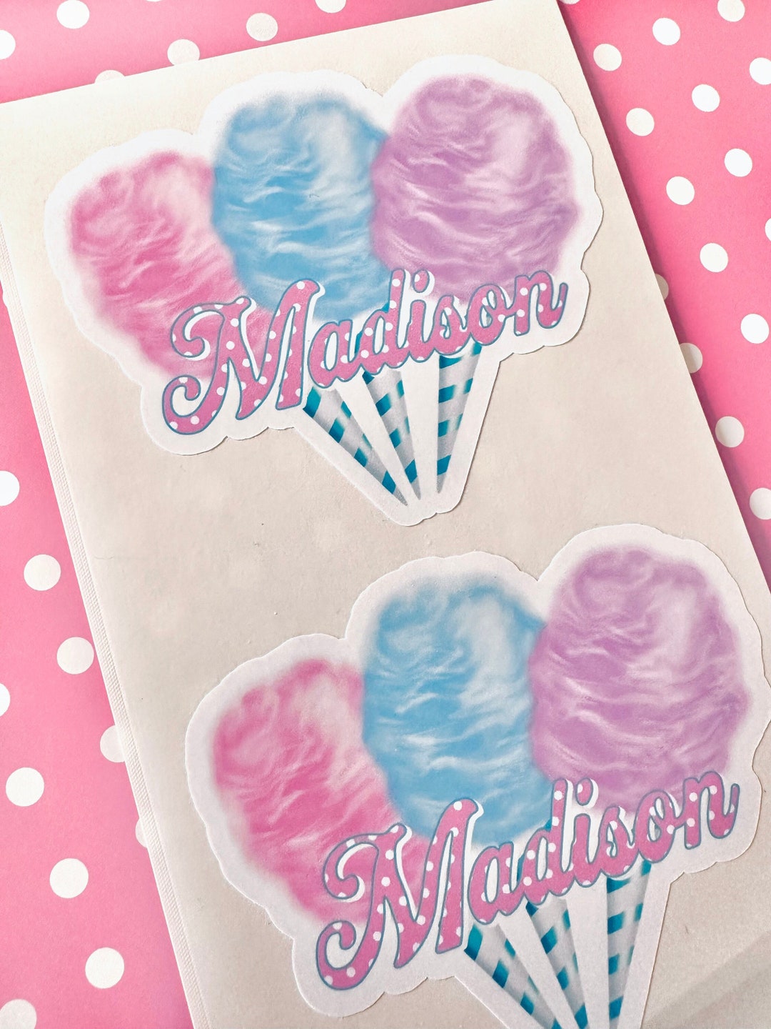Cotton Candy Birthday Stickers, Cotton Candy Labels, Carnival Party ...