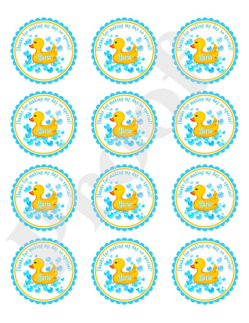 Girls Rubber Ducky Stickers Rubber Duckbaby Shower | Etsy