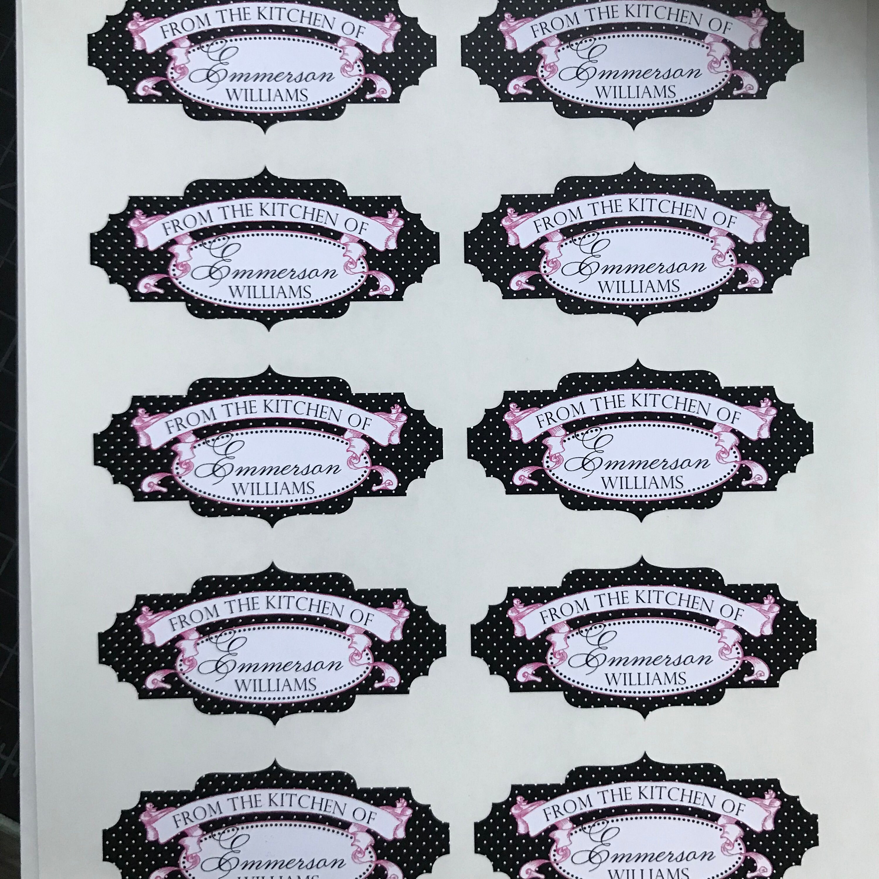 Personalized Baking Stickers Baking labels Canning labels | Etsy