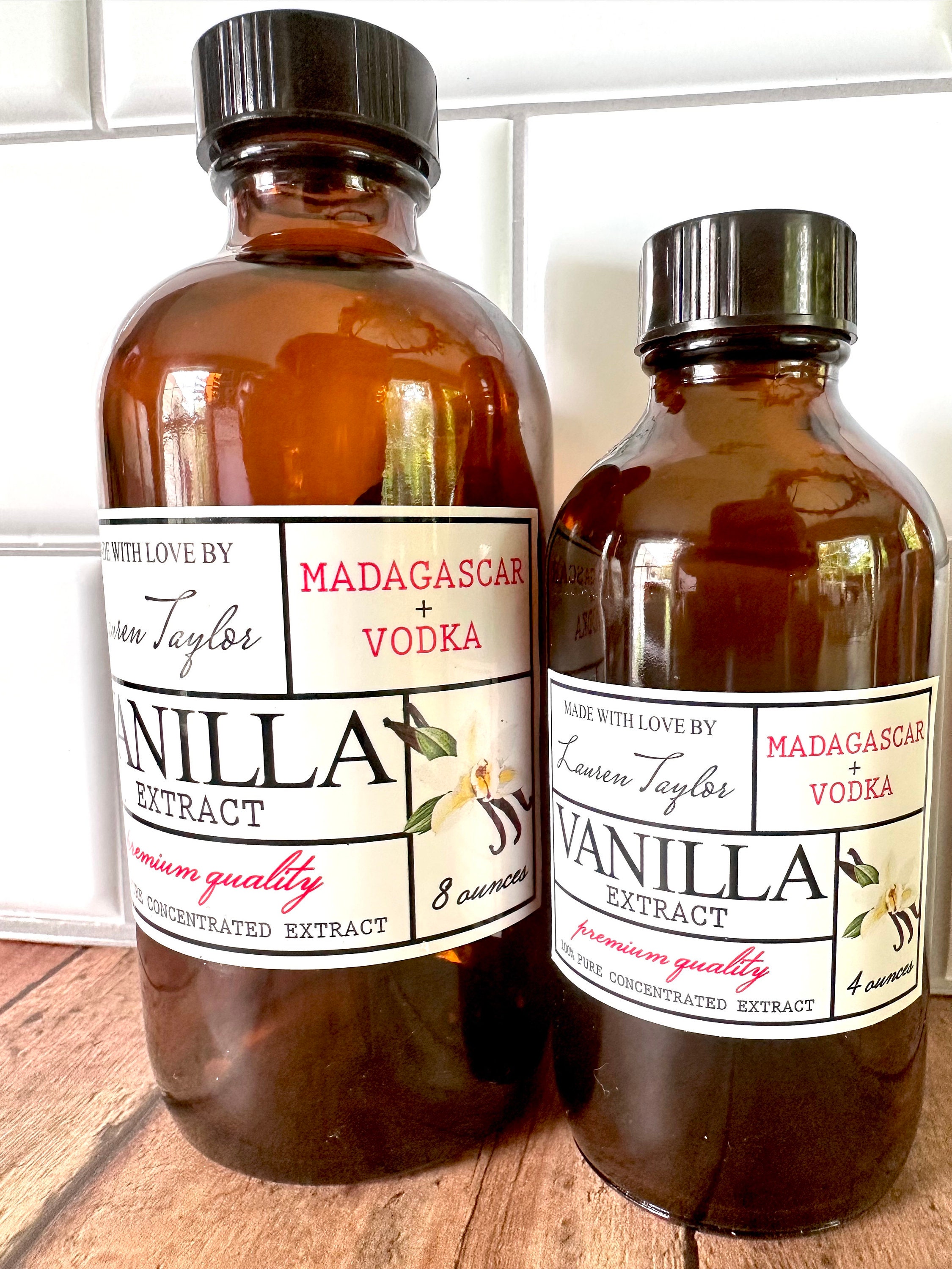 Vanilla Extract Label, Apothecary Style Label, Personalized Vanilla ...