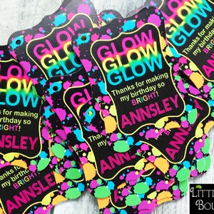 Glow Stickers, Glow Party, Cosmic Bowling Stickers, Glow Birthday Party ...