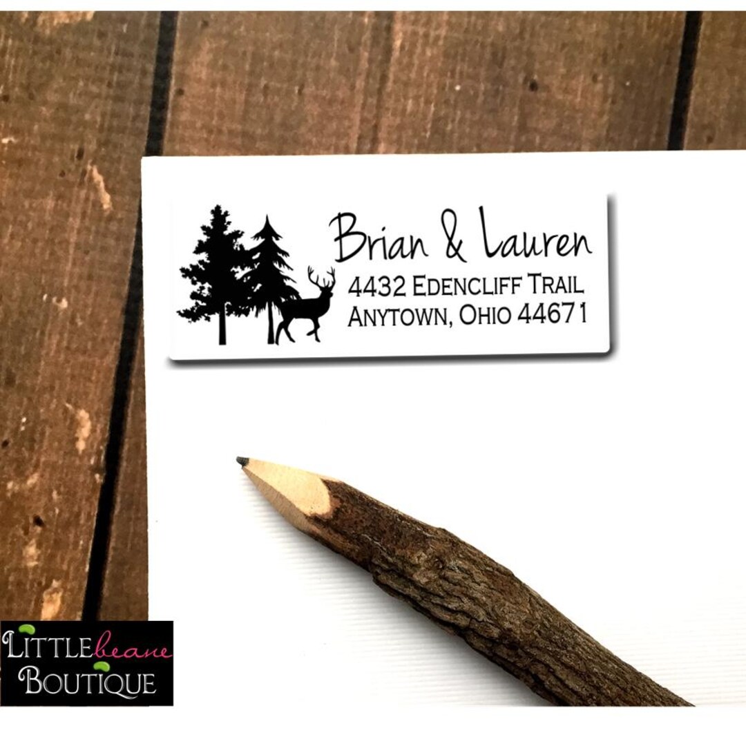 Deer Return Address Labels, Pine Tree Address Labels, Personalized ...