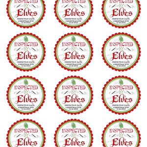 Christmas Elf Stickers, Inspected by Elves, Kids Christmas Gift ...