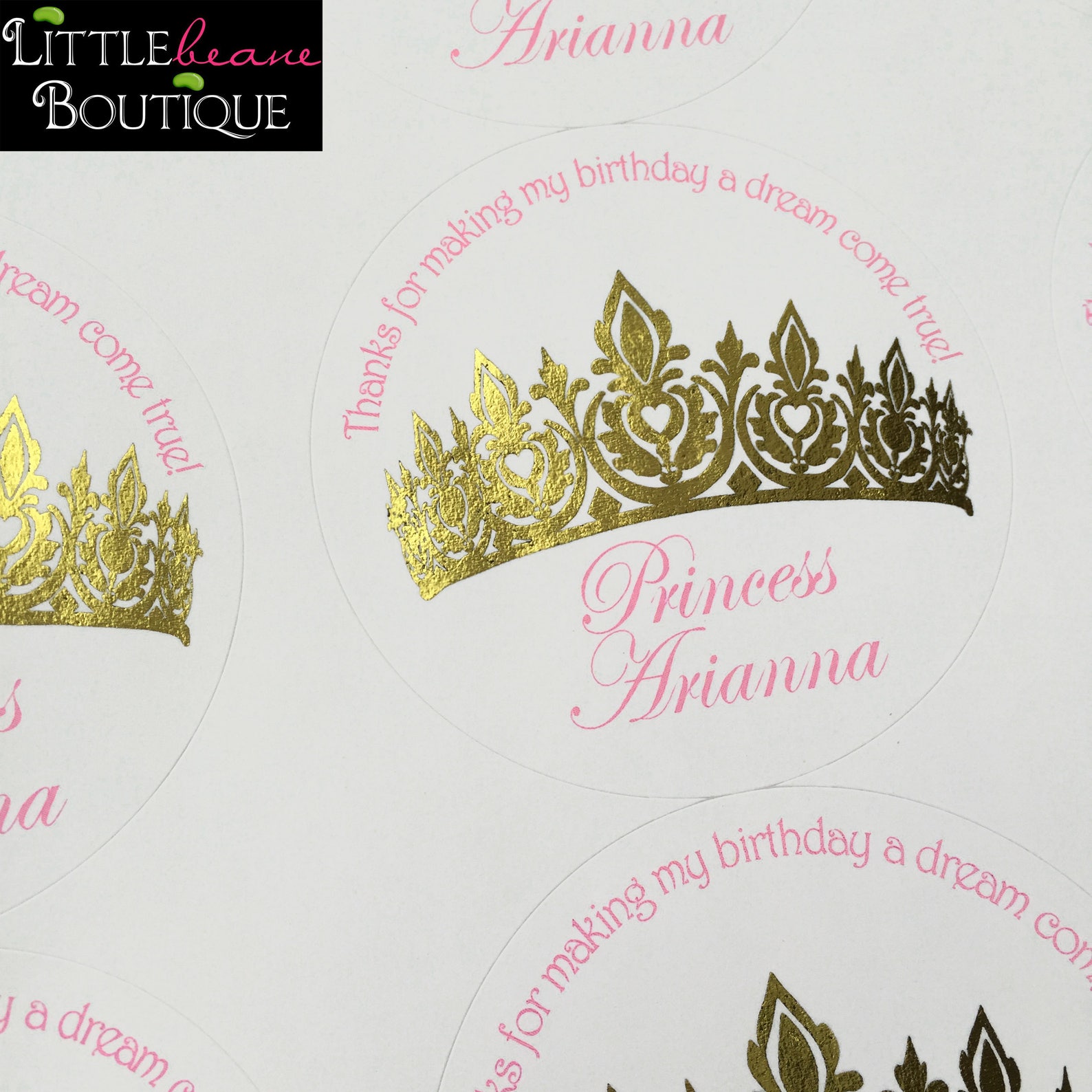 Princess Stickers Gold Tiara Stickers Quinceanera Stickers - Etsy