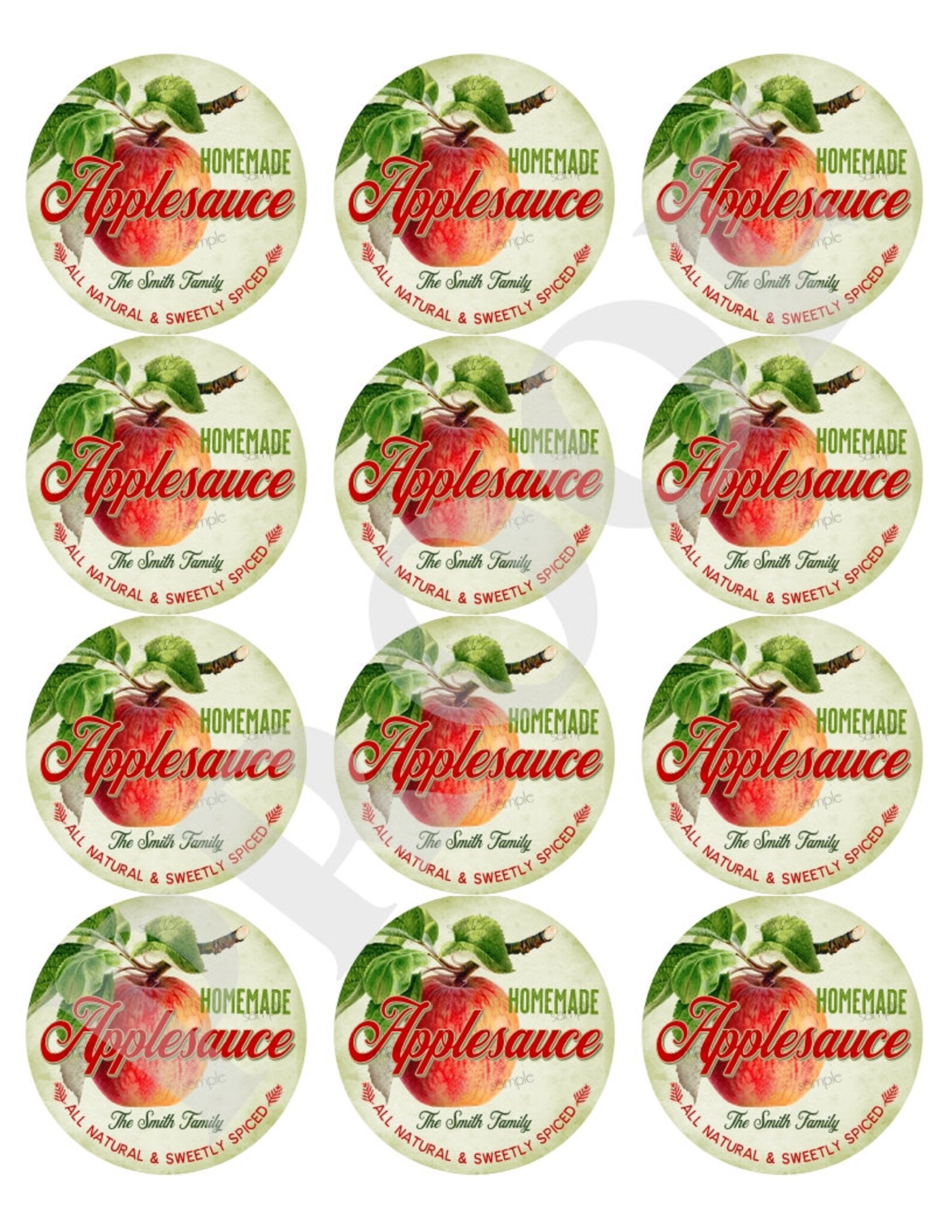 Applesauce Labels Apple Butter Labels Apple Jelly Labels - Etsy