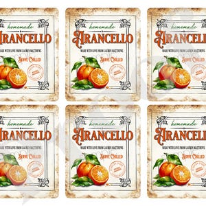 Limoncello Labels, Custom Limoncello Label, Large Homemade Limoncello ...