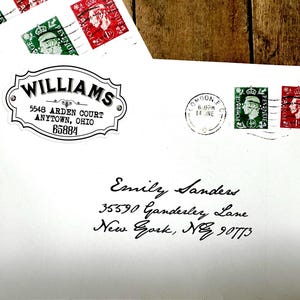 Classic Simple Return Address Labels, Retro Sign Post, Retro Style ...