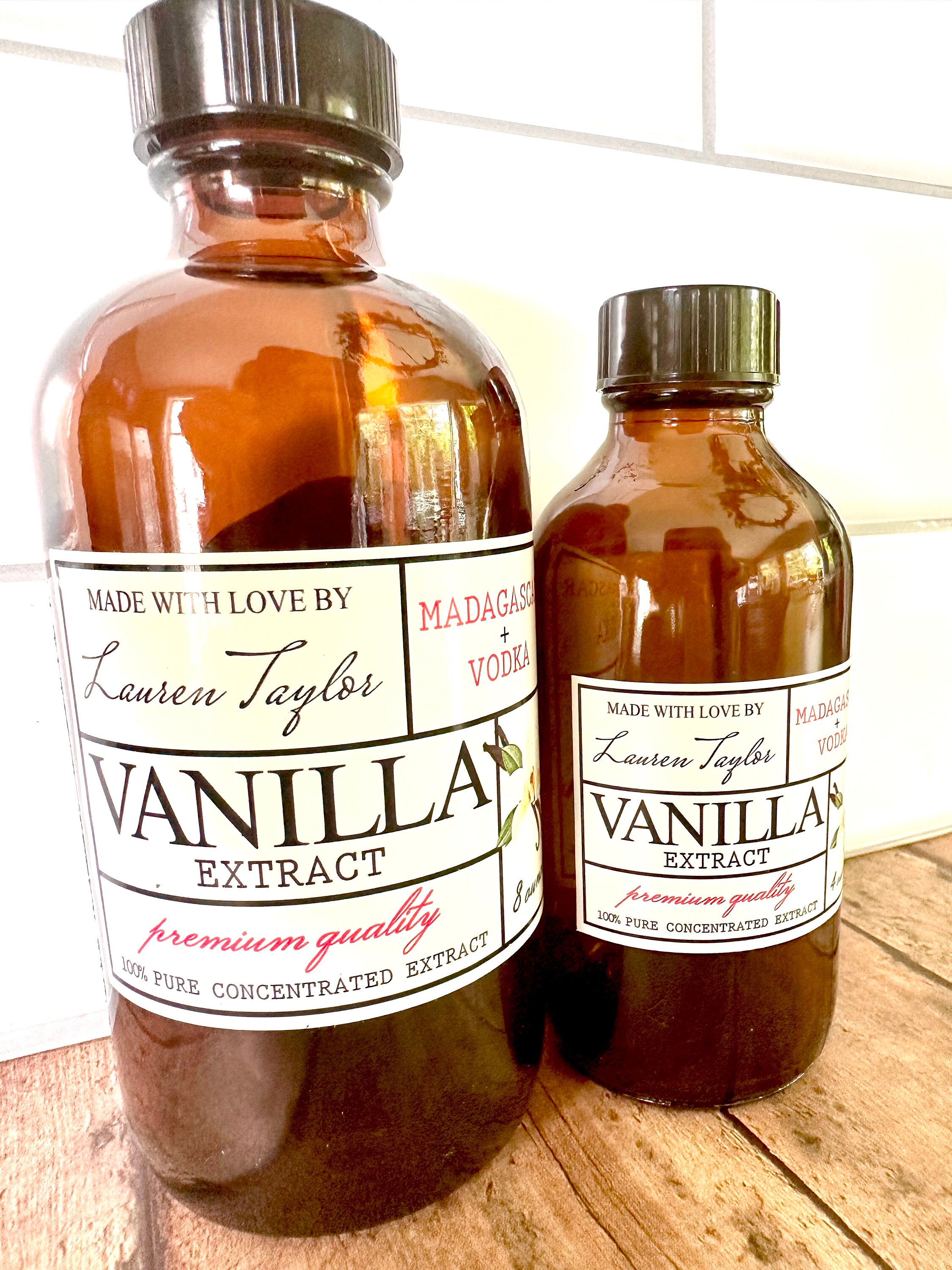 Waterproof Vanilla Extract Label, Apothecary Label, Personalized ...
