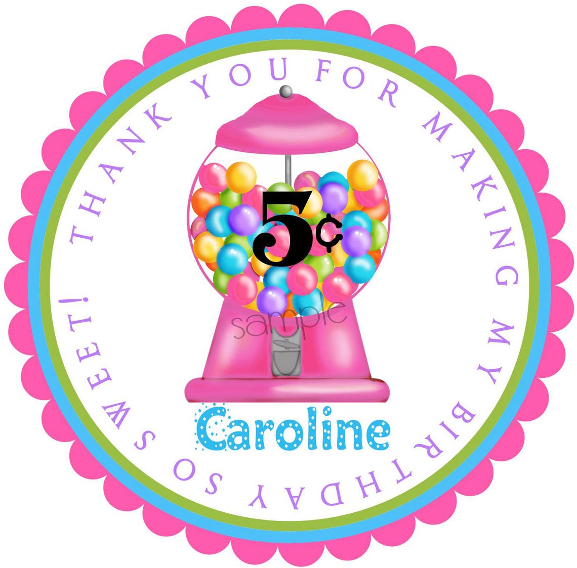 Gumball Machine Stickers, Pink Gumball Machine ,gumball Stickers, Candy ...