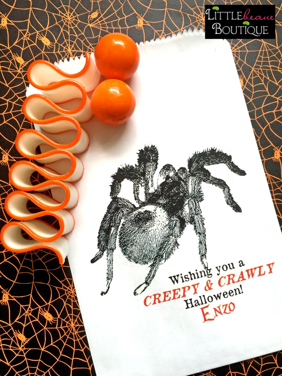 Halloween Treat Bags, Spider Candy Bags, Tarantula Spider, Halloween ...