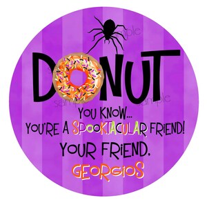 Halloween Stickers, Donut Stickers, Donut You Know, Halloween Donut ...