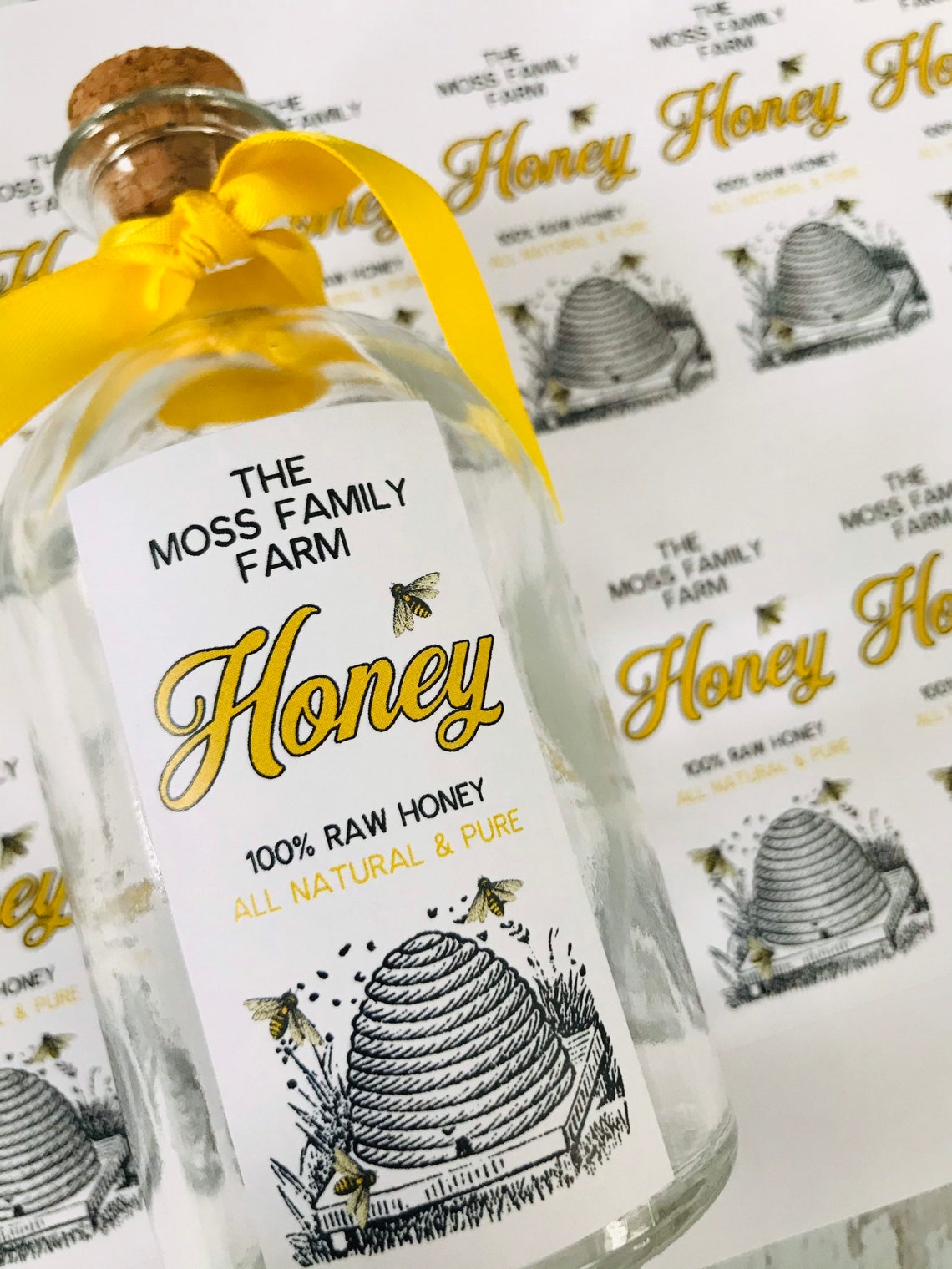 Custom Honey Labels Honey Stickers Raw Honey Labels Beehive - Etsy