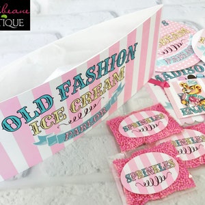 Printable Ice Cream Party Hats, Kids Soda Jerk Hats, Ice Cream Birthday ...