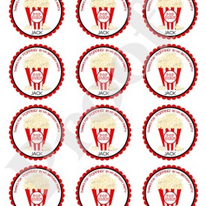 Popcorn Stickers, Popcorn Bar, Movie Night, Box of Popcorn ...