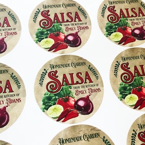 Salsa Labels, Garden Salsa Labels, Homemade Salsa Labels, Salsa Canning ...