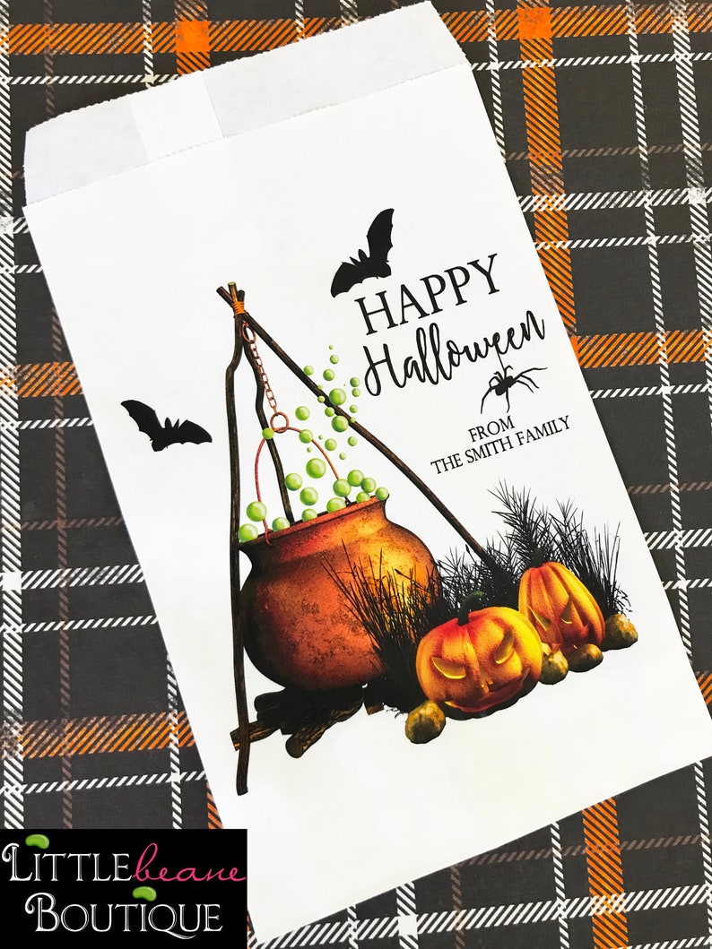 Halloween Favor Bags Spooky Witch Halloween Candy Bags - Etsy