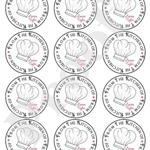 Personalized Stickers, Chef Hat , Baking Stickers, Cooking, Kitchen ...