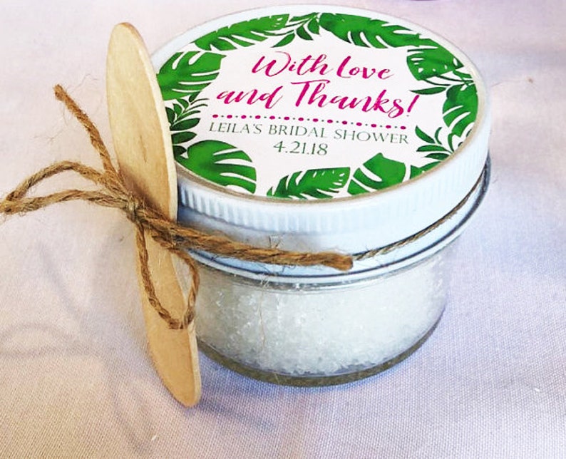 Palm Leaf Stickers, Tropical Leaf Labels, Personalized Wedding Stickers ...