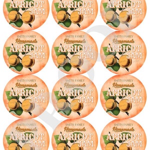 Apricot Jam, Canning Labels,apricot Jelly, Peach Apricot Preserves ...