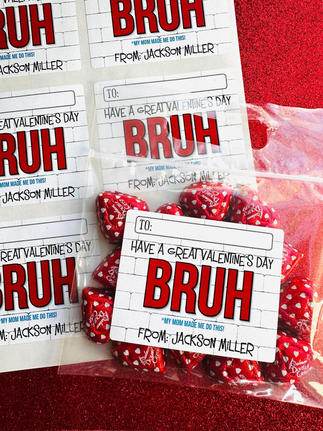 Bruh Valentines, Bruh Valentine Stickers, Boys Slang Valentines ...