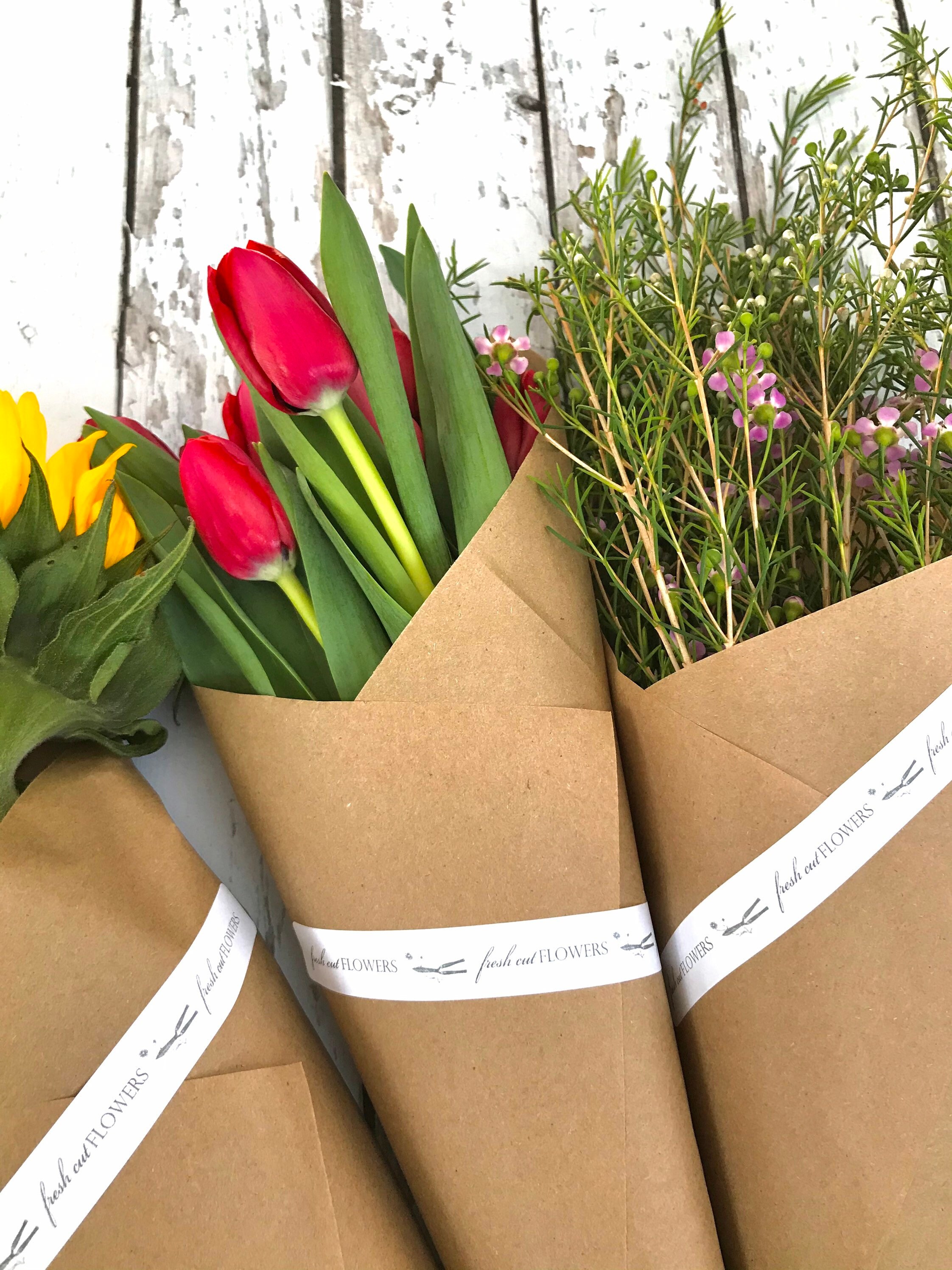 Fresh Flower Stickers Floral Gift Labels From the garden | Etsy