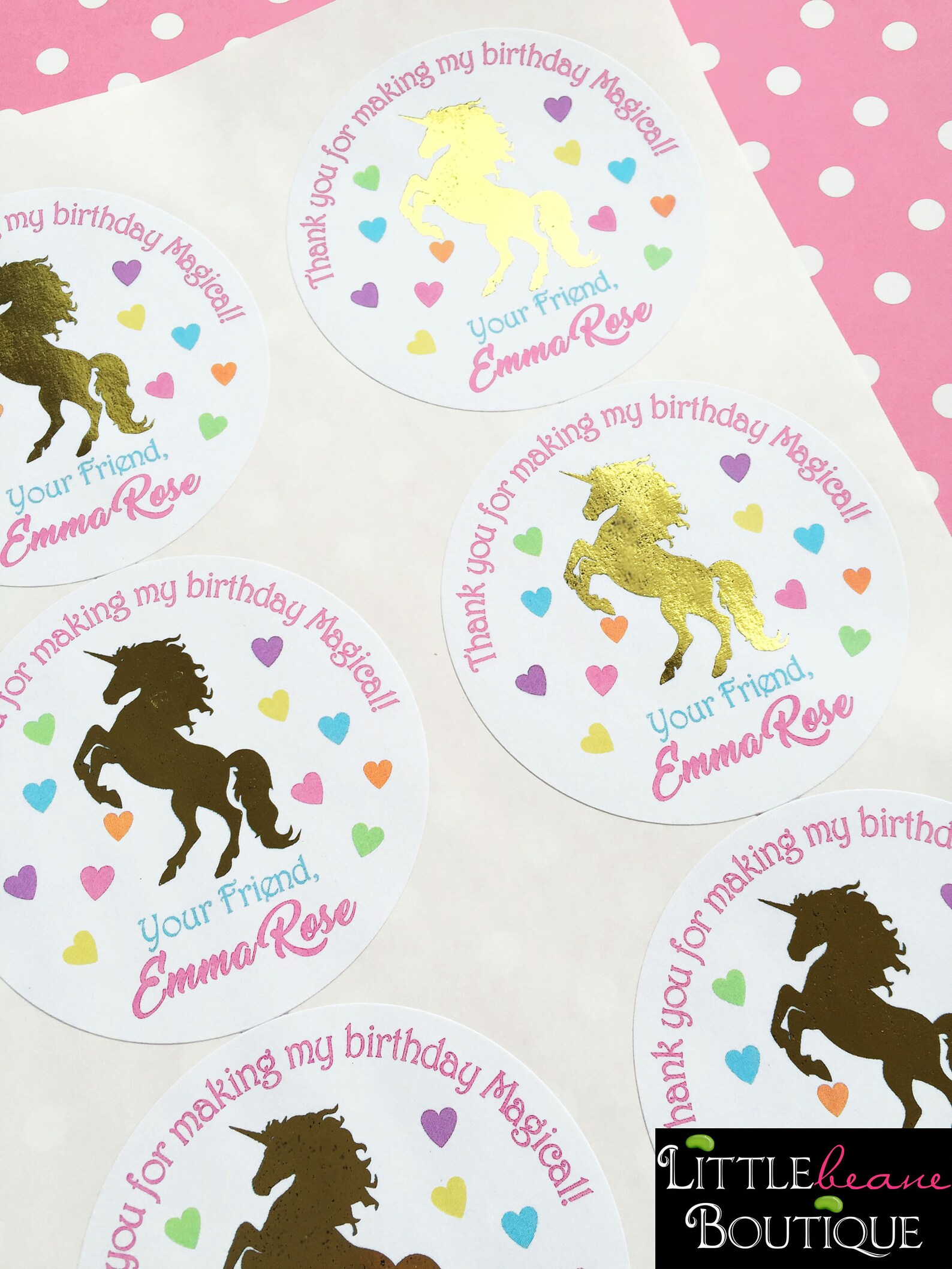 Unicorn Birthday stickers Unicorn Party Unicorn Favors | Etsy