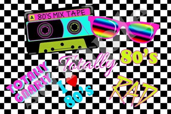 Printable 80's Poster,DIY, 24 x 36 size backdrop sign,1980's Backdrop ...