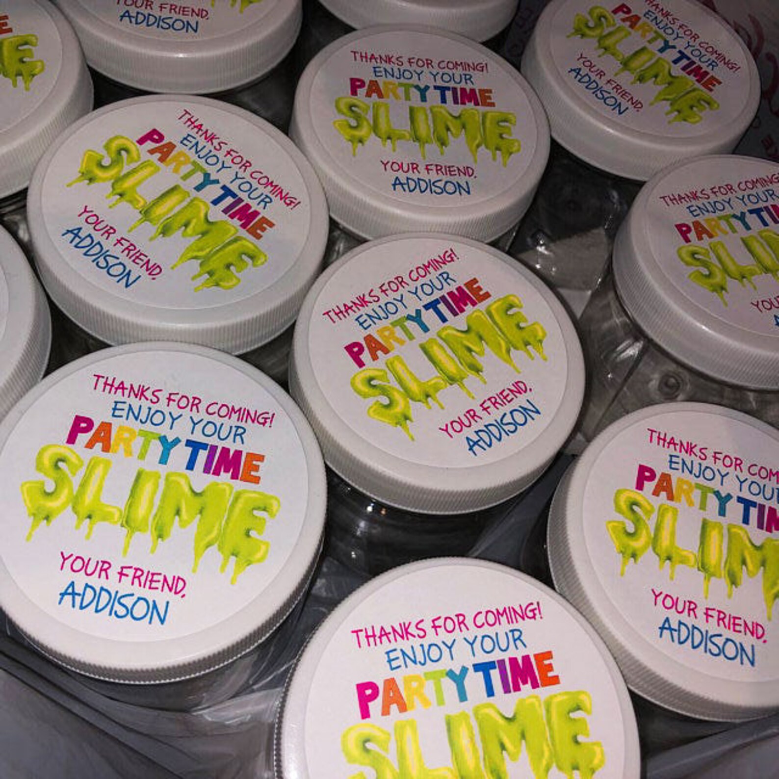 Slime Stickers Slime Party Slime Favors Personalized | Etsy