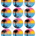 Beach Stickers, Mahalo Stickers, Hawaiian Luau Party, Mahalo Labels ...