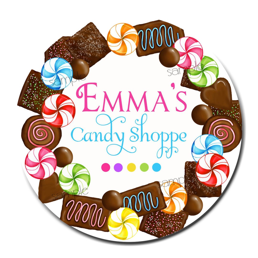 Candy Stickers, Chocolate Birthday Party, Chocolate Factory, Sweet Shop ...