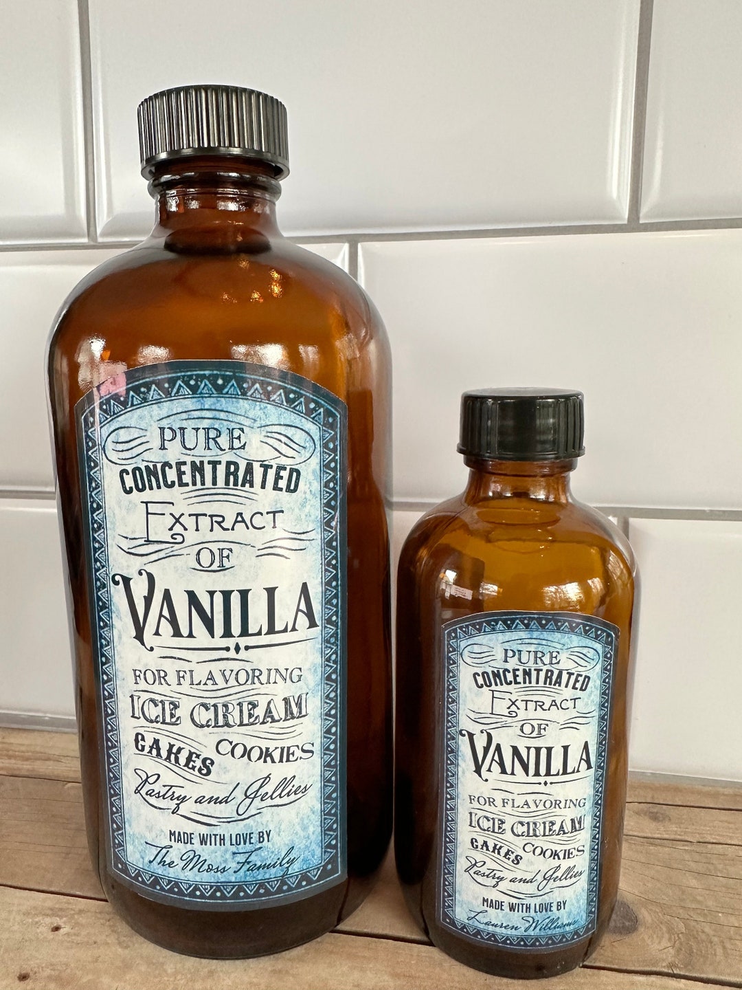 Waterproof Vanilla Extract Labels, Personalized Vanilla Extract Labels ...