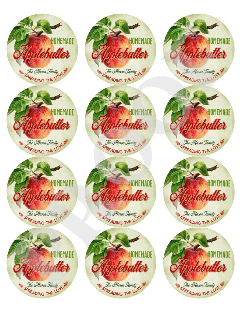 Applesauce Labels Apple Butter Labels Apple Jelly Labels - Etsy