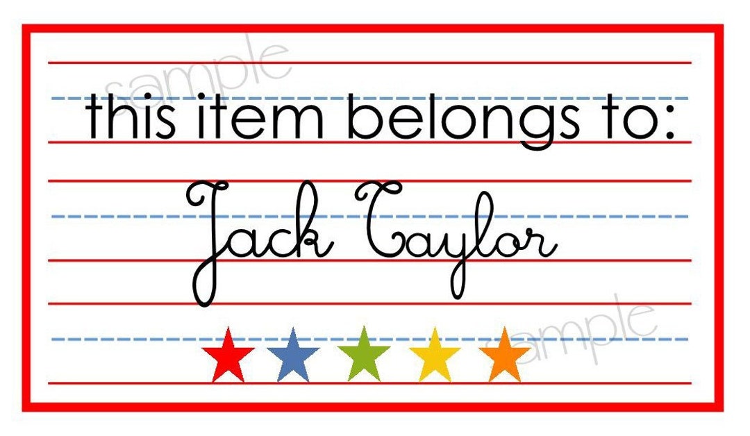 Printable Back to School Stickers, DIY, Print Yourself, Labels, Teacher ...