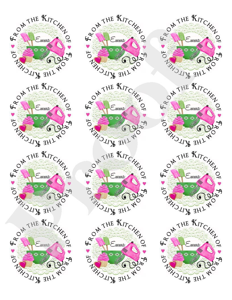 Kitchen Stickers Preppy Baking Cupcake Baking Labels - Etsy