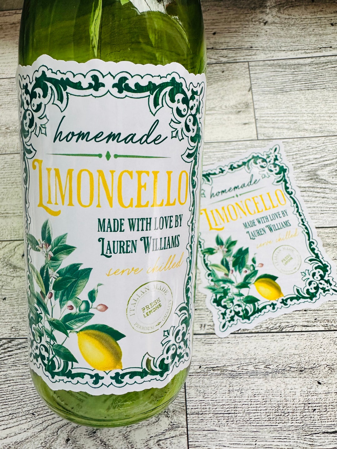 Waterproof Limoncello Labels, Homemade Limoncello Stickers, Limecello ...