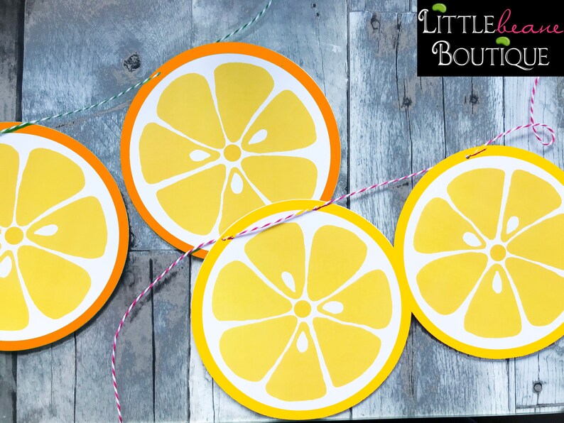 Printable Lemon Banner DIY Digital Lemonade Party - Etsy