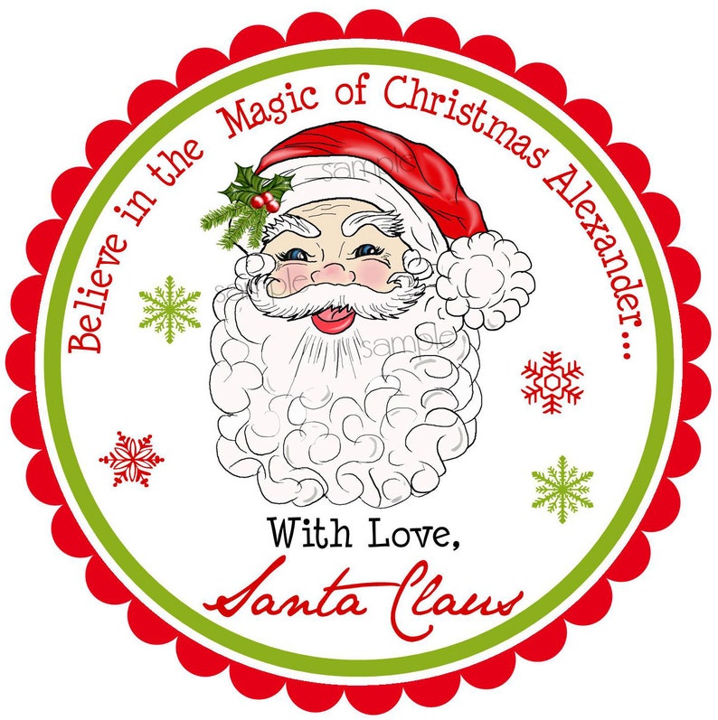 Santa Claus Stickers, Christmas Stickers, NEW Santa Claus Gift Stickers ...