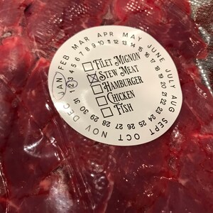 WATERPROOF Freezer Labels - Meat Labels - Freezer Food Labels - Free ...