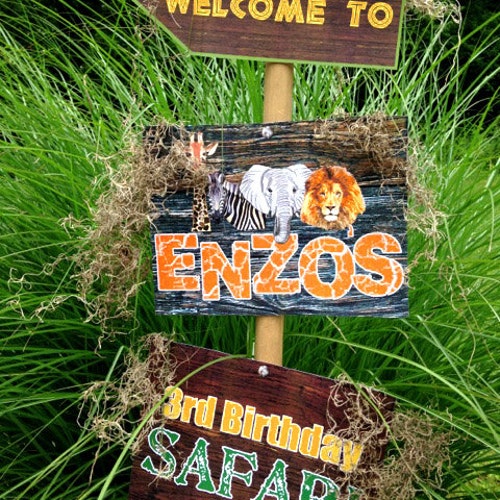 Printable Safari Jungle Signs Welcome Signs DIY African - Etsy