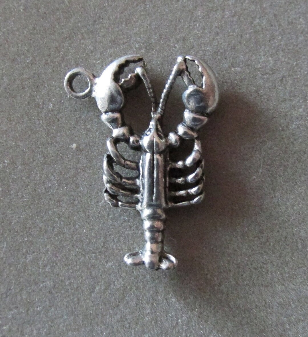 Crawfish / Lobster Pewter Charm - Open Claws - Charm for Bracelet ...