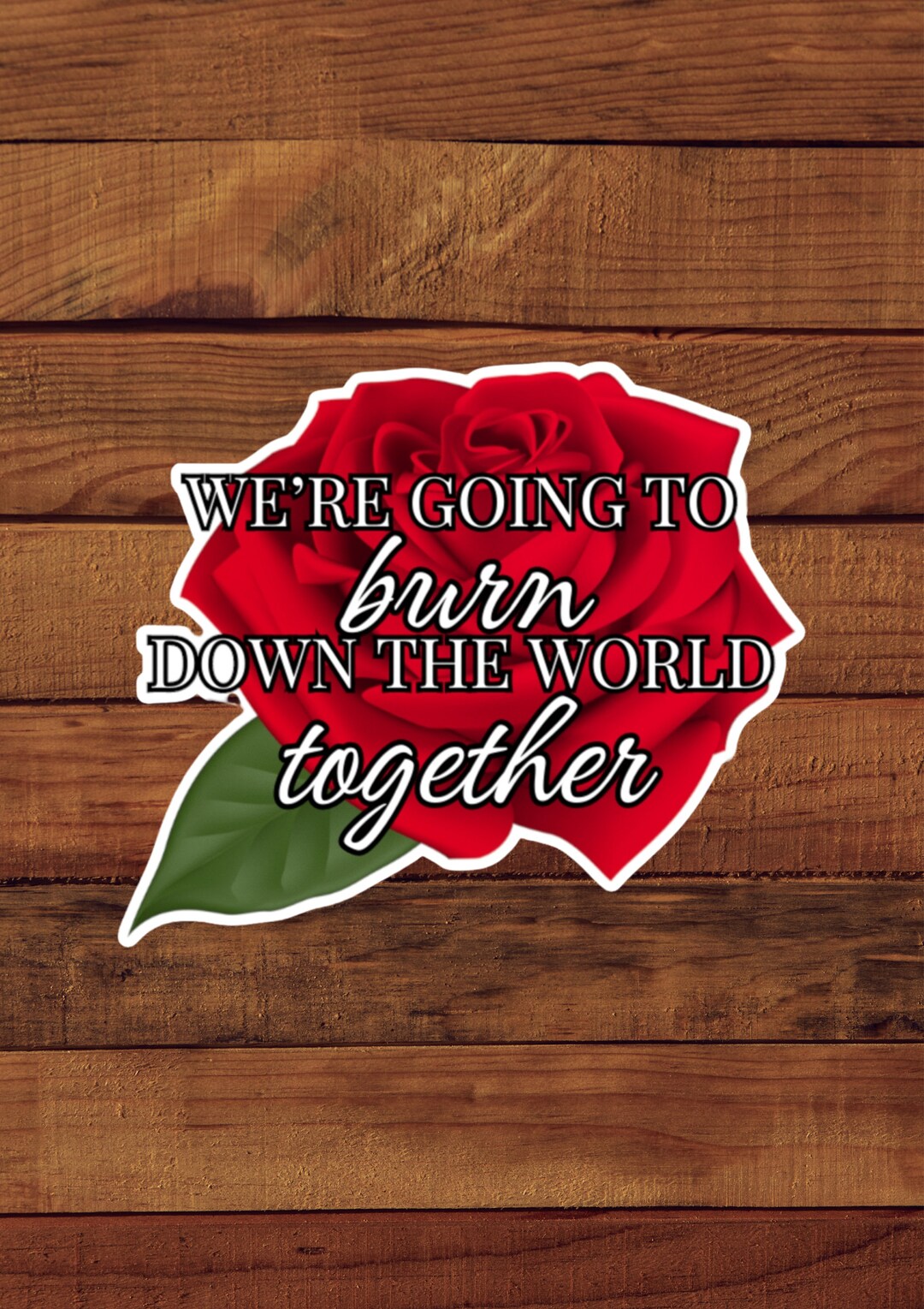 HD officially Licensed Burn Down the World Vinyl Decals - Etsy