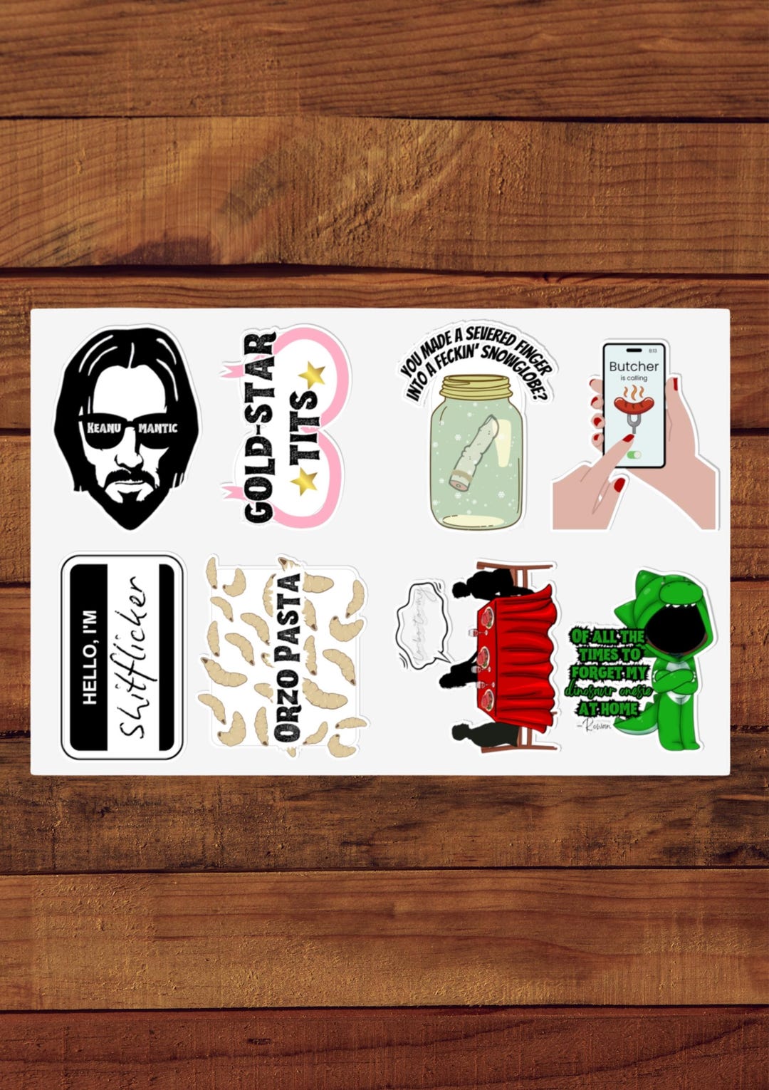 BW Butcher and Blackbird Sticker Sheets - Etsy