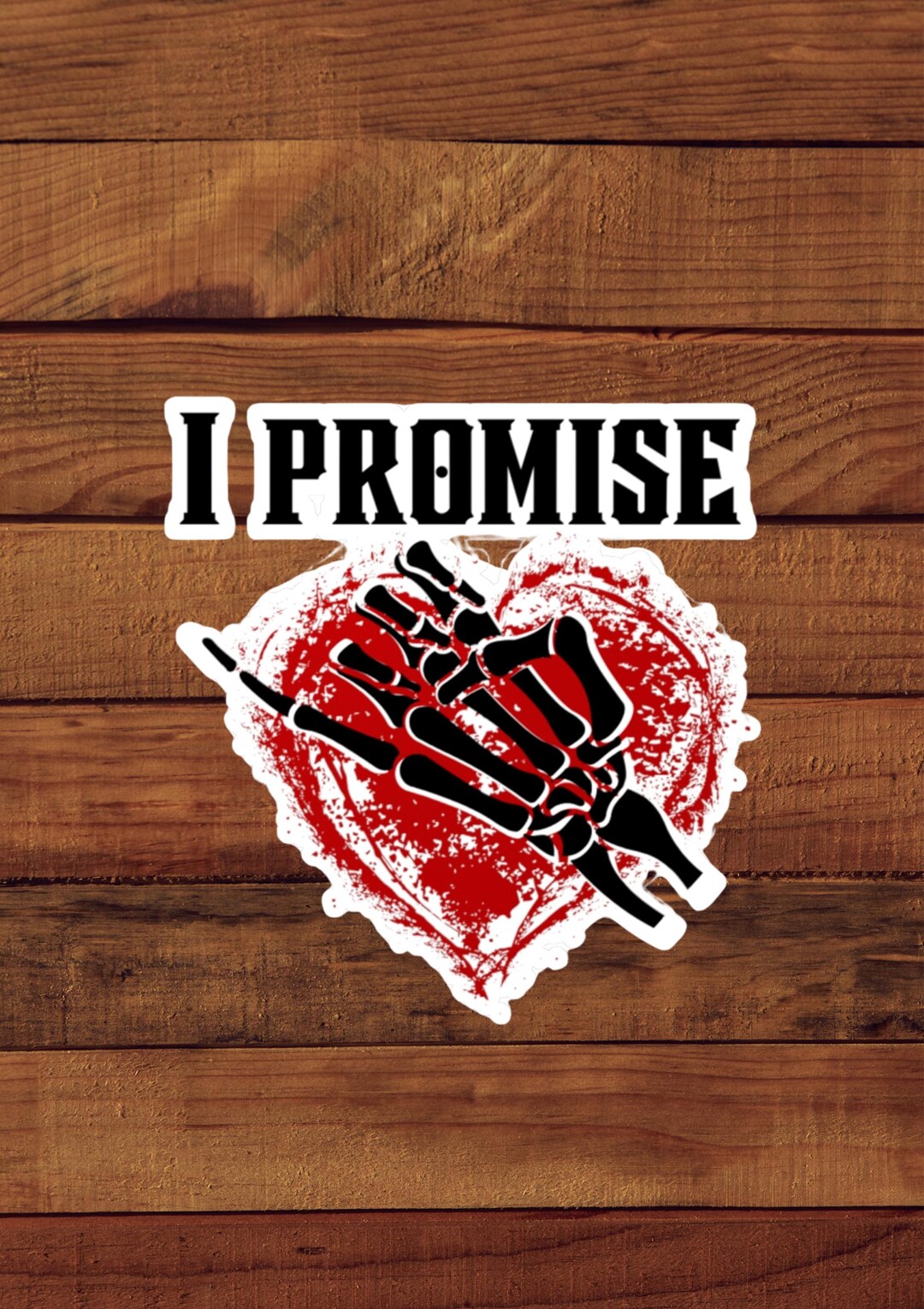 LR I Promise Pinky Promise Skeleton Vinyl Decals - Etsy