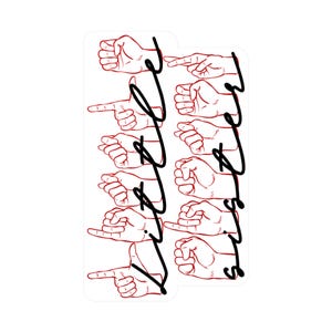 LR Sign Language Little Sister Vinyl Decals - Etsy