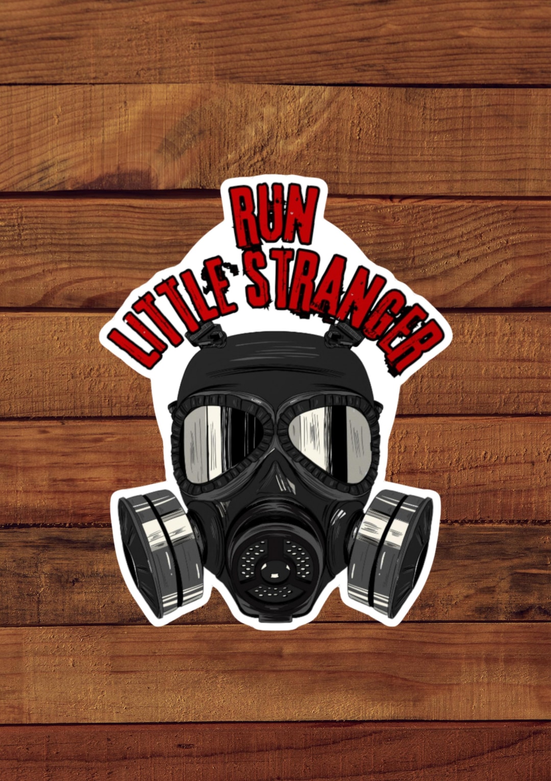 LR Run Little Stranger Gas Mask Vinyl Decals - Etsy