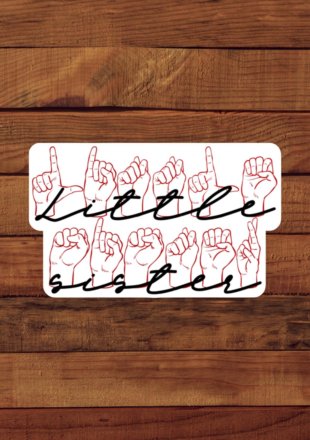 LR Sign Language Little Sister Vinyl Decals - Etsy