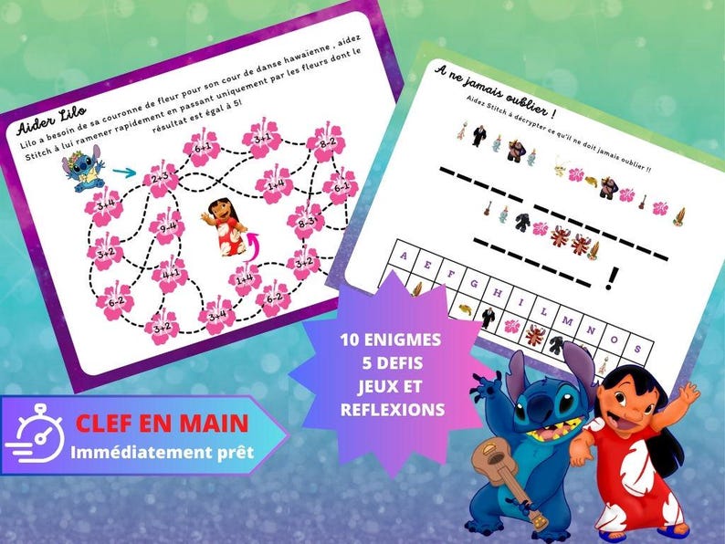 7/8 Years Old LILO and STITCH Treasure Hunt in French Indoors and ...