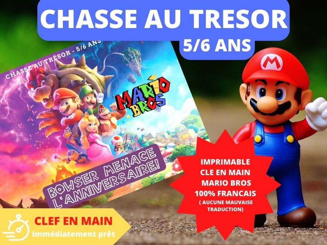5/6 Years Old Mario Treasure Hunt in French, Indoors and Outdoors - Etsy