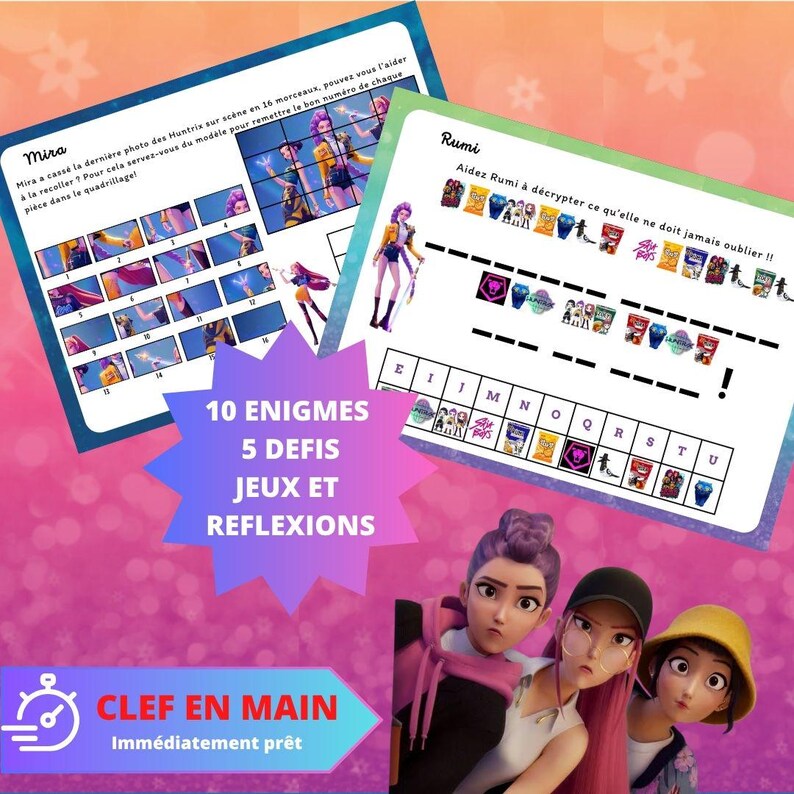 9/10 ans Chasse au trésor K-POP Demon Hunters en Français intérieur et ...